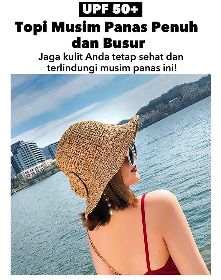 Topi Musim Panas Penuh Dan Busur---Potongan kedua hanya Rp100.000