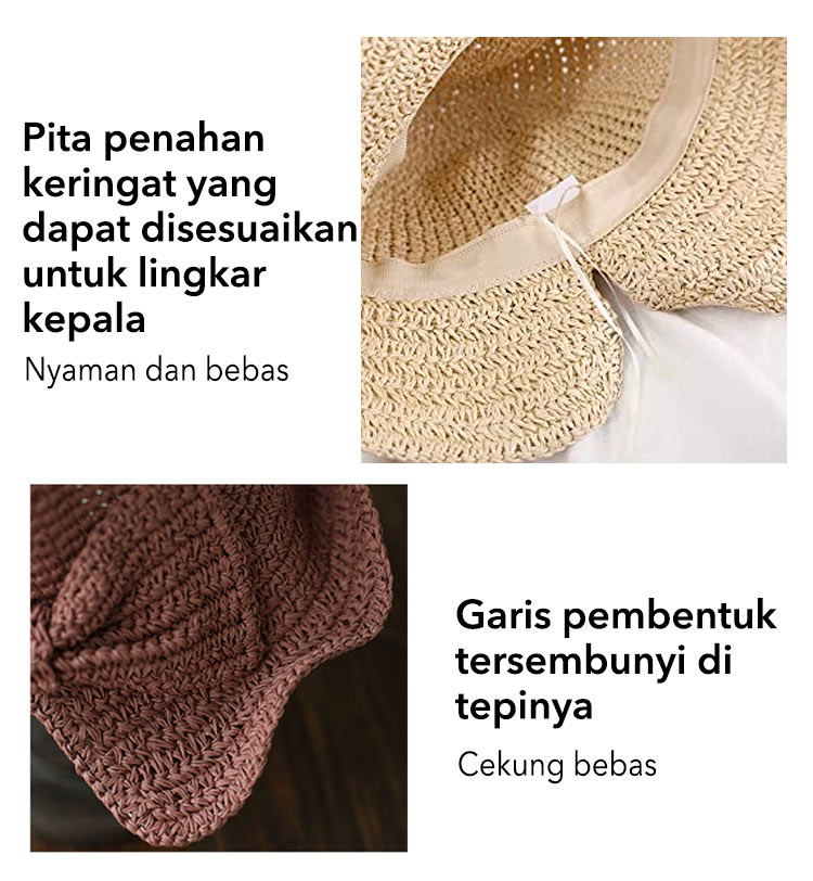 Topi Musim Panas Penuh Dan Busur---Potongan kedua hanya Rp100.000