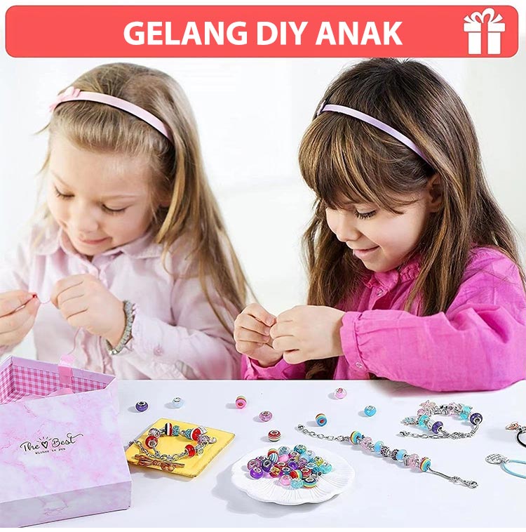 Kit Pembuatan Gelang Pesona DIY untuk Anak-Anak
