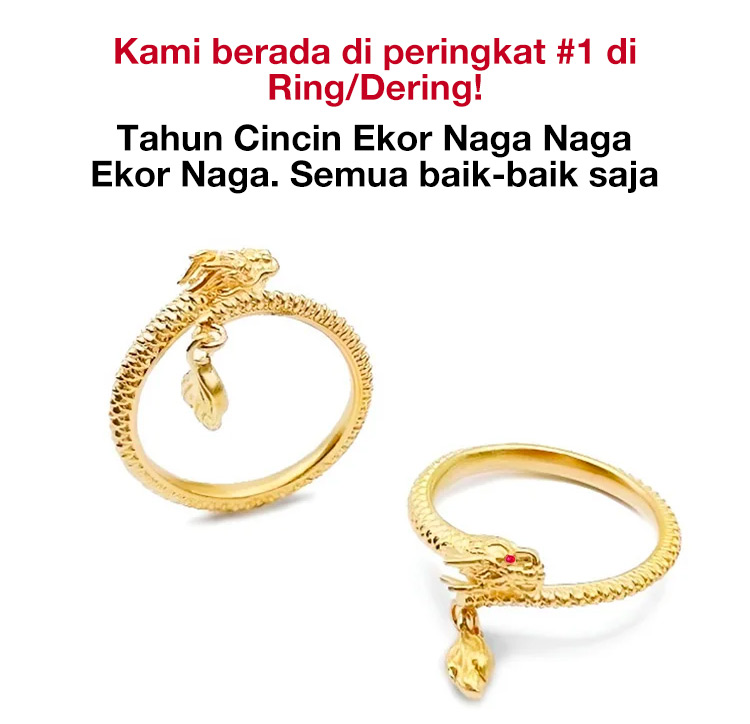 Cincin Keberuntungan Qiankun Ekor Naga